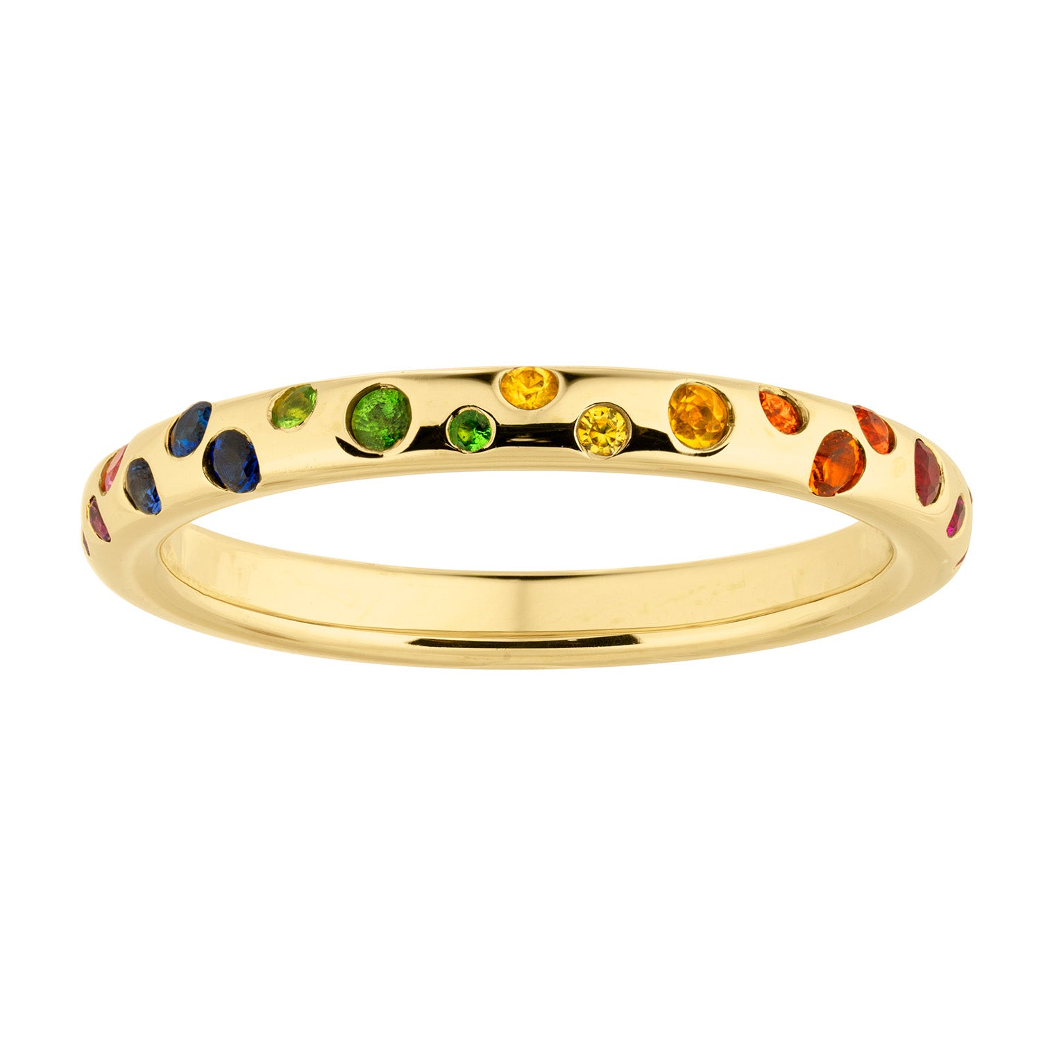 Confetti Ring Rainbow Gemstone – ANITA SOMAYAJI